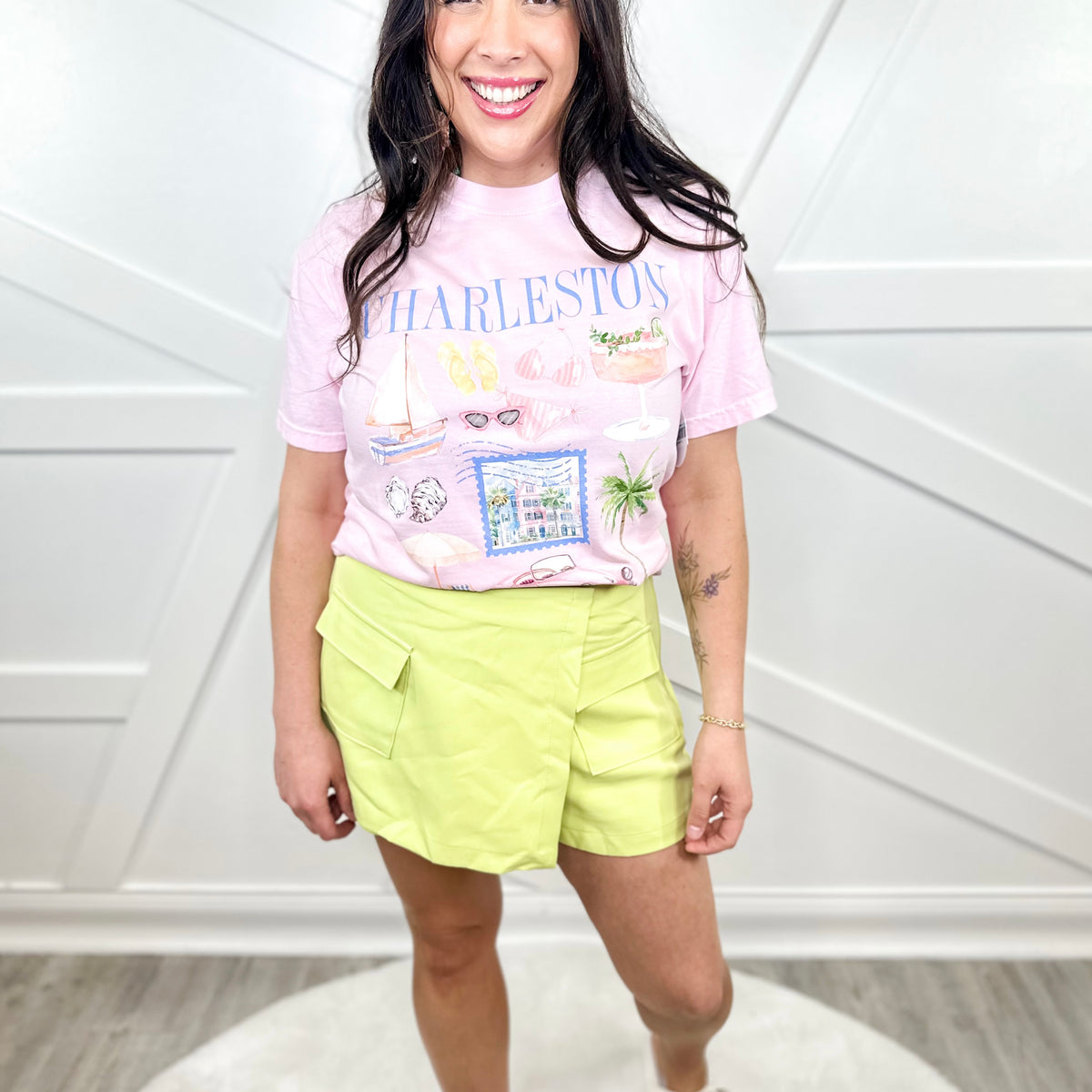 Charleston Graphic Tee – Heathered Boho