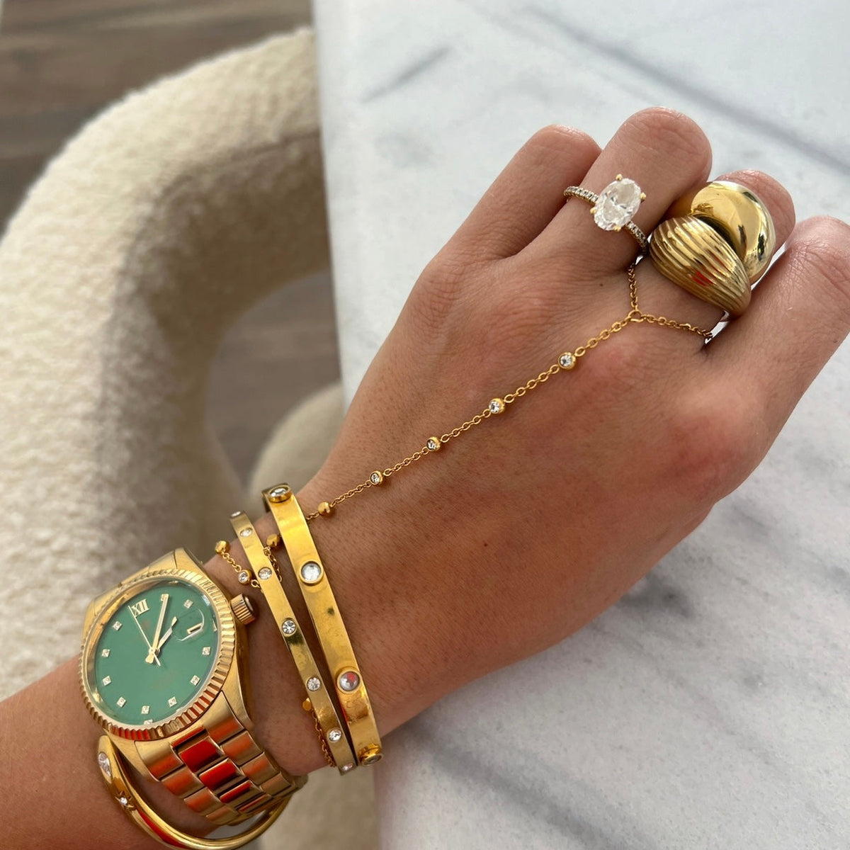 DIAMOND HAND CHAIN – Heathered Boho